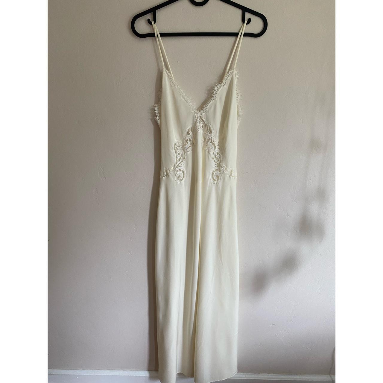 Josie by Natori, designer cream and lace slip dress.... - Depop