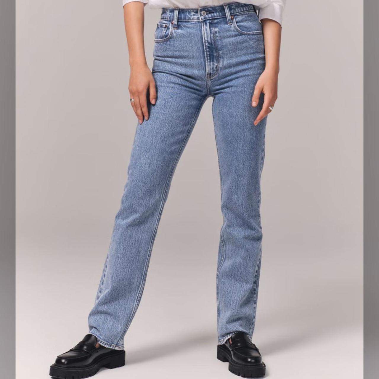 Abercrombie The 90’s Straight Ulta High Rise... - Depop