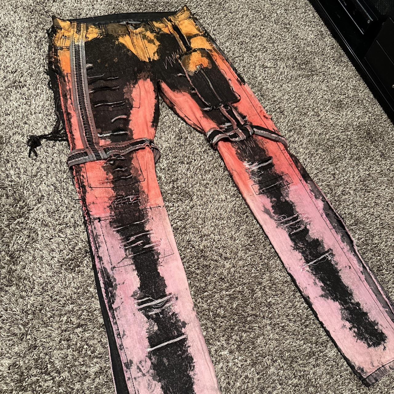 Mnml Jeans Ripped Size 32 Slim Straight Pink... - Depop