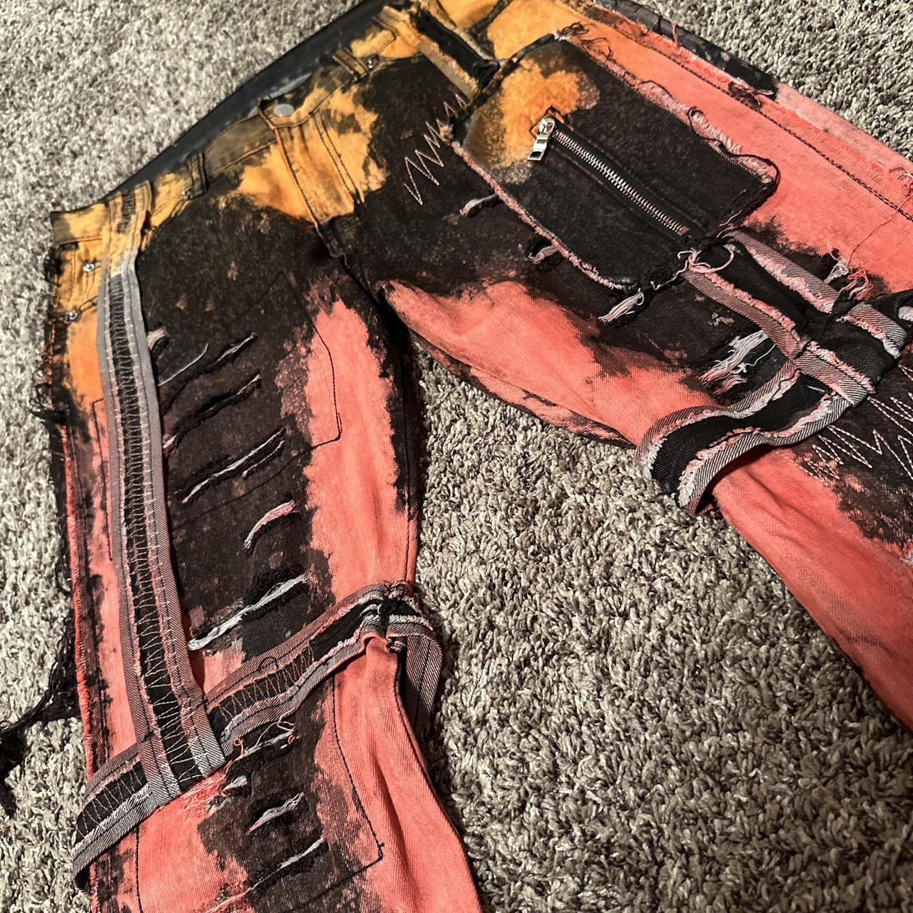 Mnml Jeans Ripped Size 32 Slim Straight Pink... - Depop