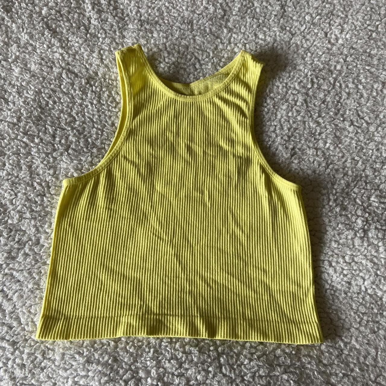 Neon yellow ribbed crop top! 💛 - Depop