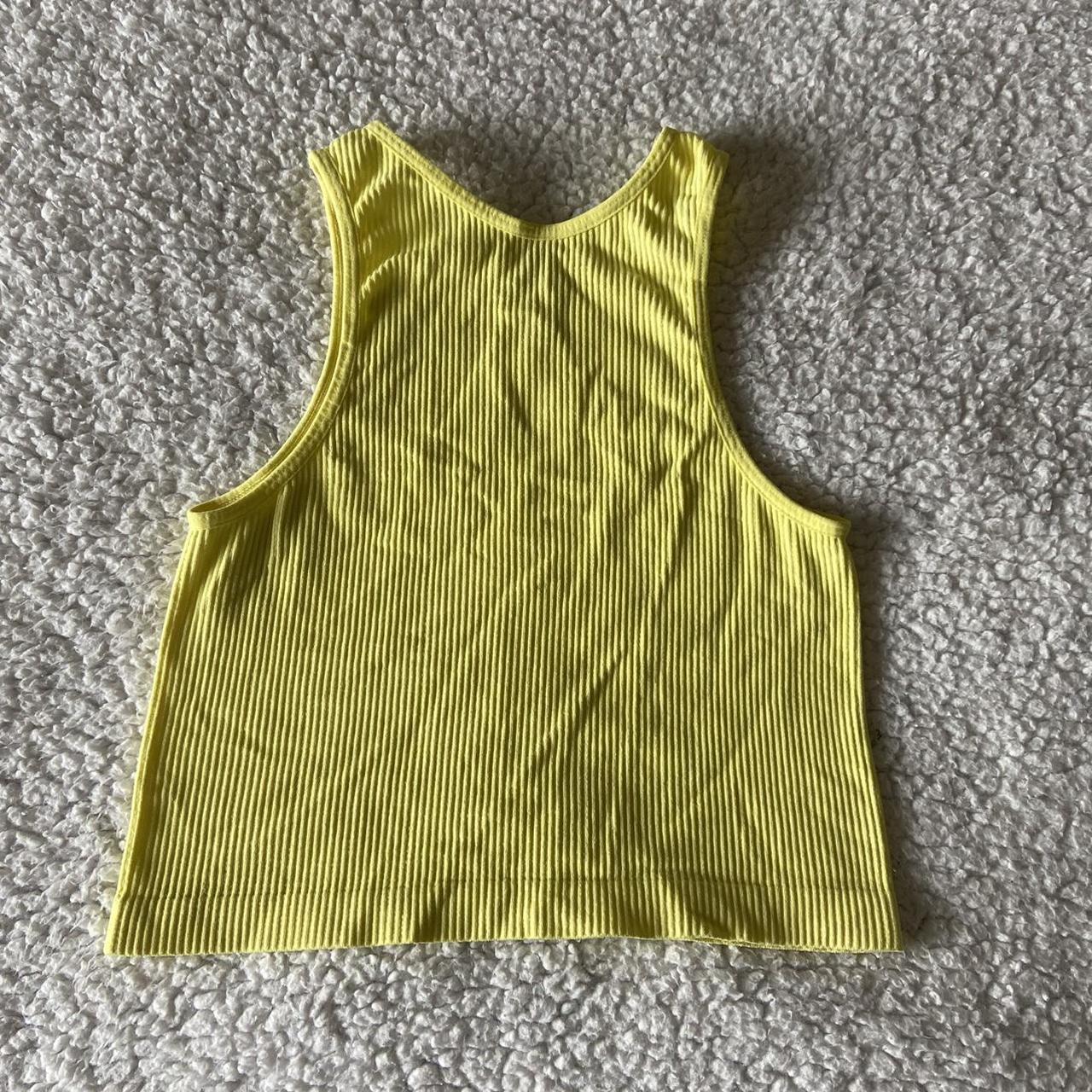 Neon yellow ribbed crop top! 💛 - Depop