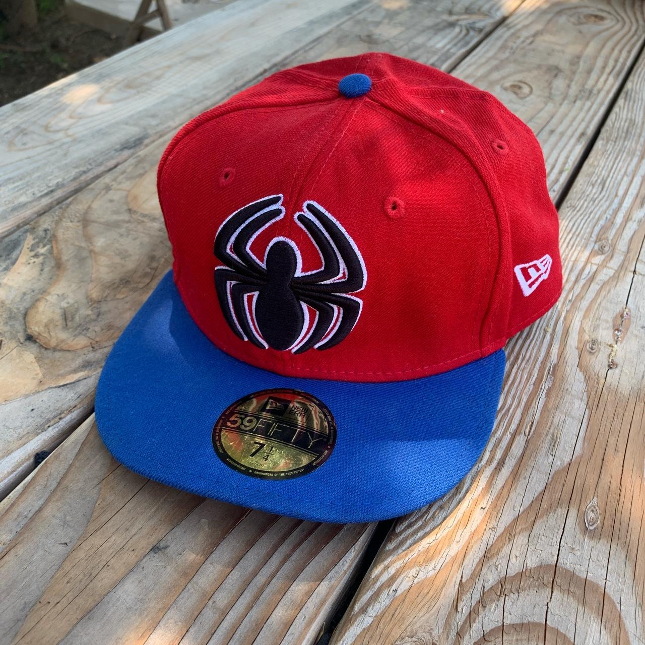 Spider-Man New Era Fitted Hat Size 7 1/4 - Depop