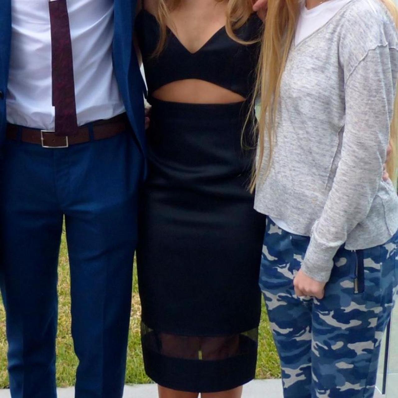 Nicholas dark navy formal dress with cutout details.... - Depop