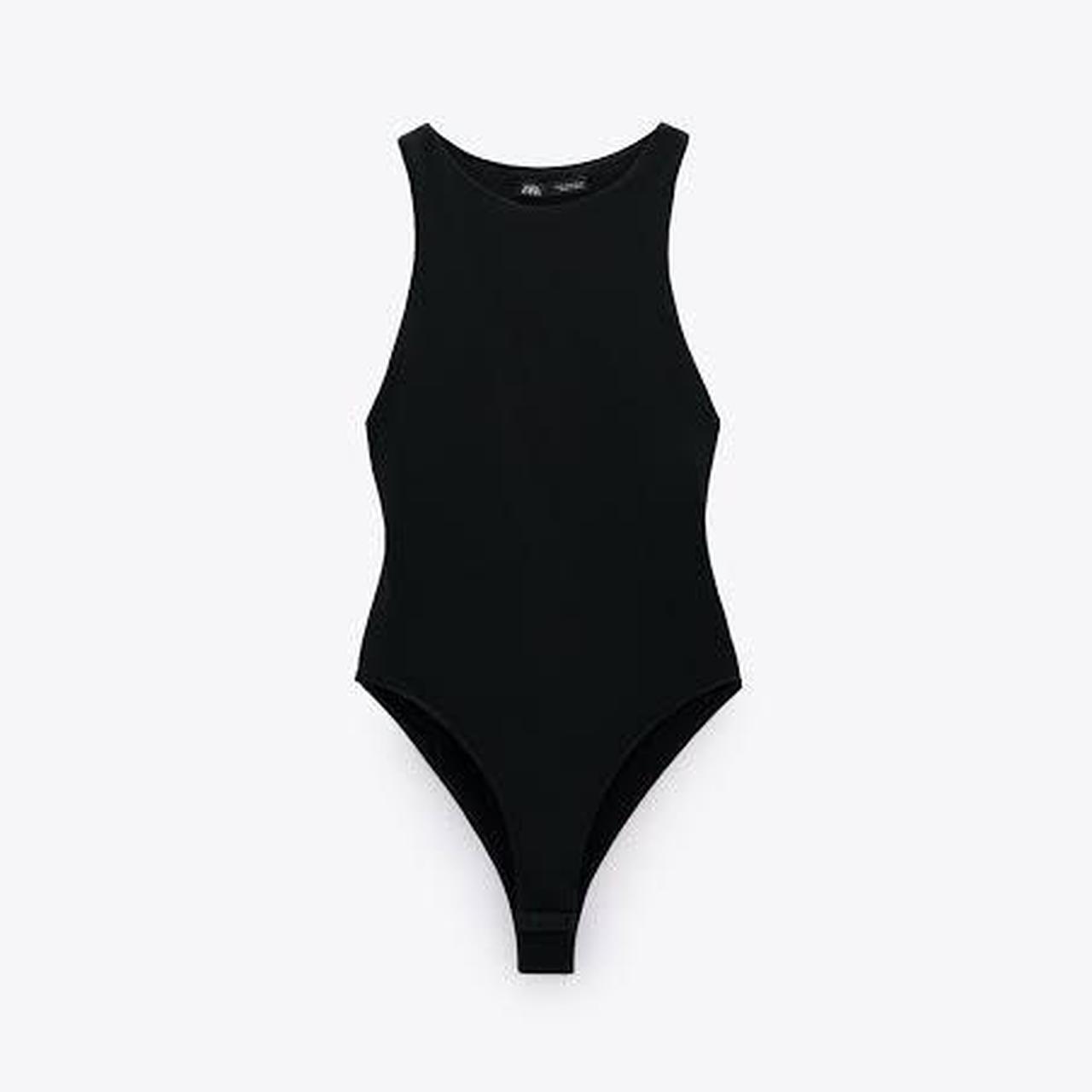Zara black halter bodysuit Worn with a bit of... - Depop