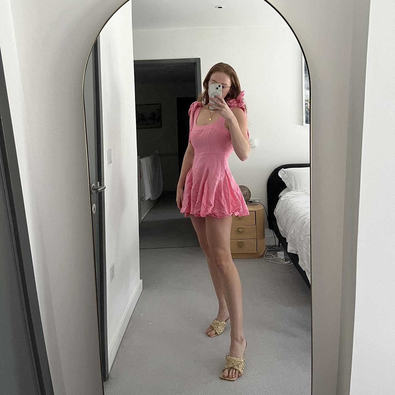 PINK FOREVER NEW DRESS - worn only once too short... - Depop