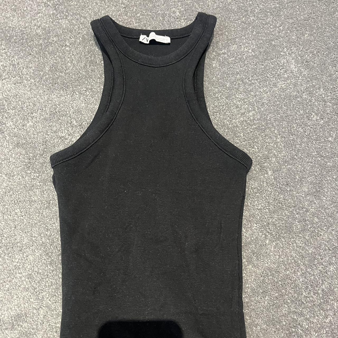 Zara racer back vest #zara - Depop