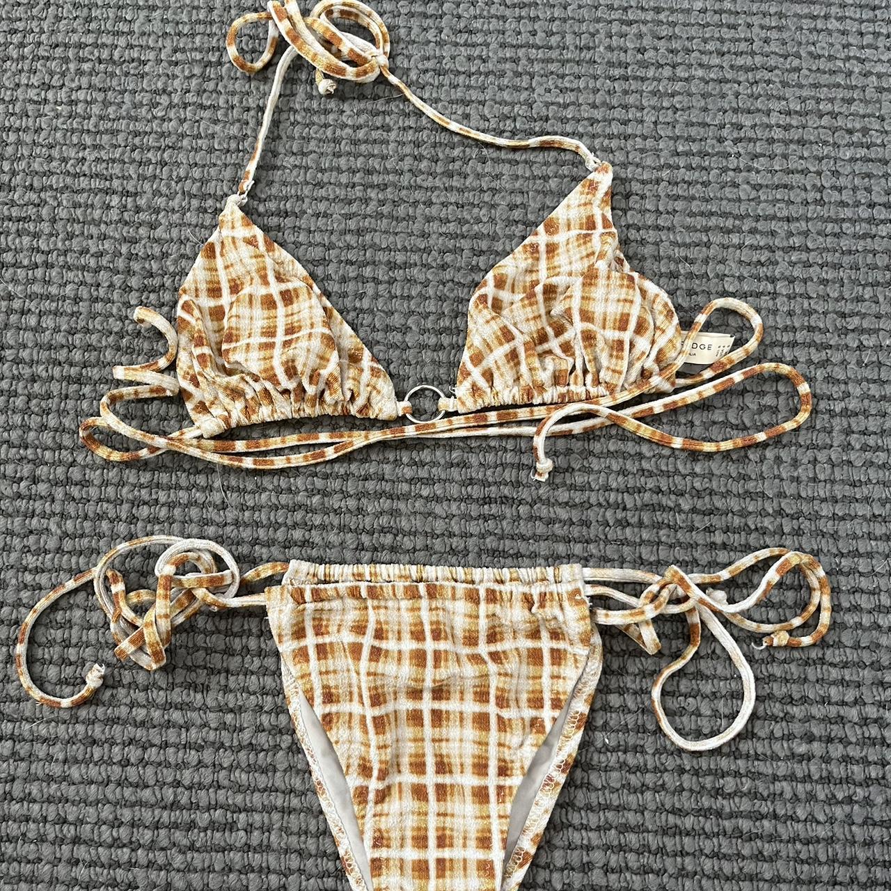 bec and bridge sunflower bikini set - ring top - tie... - Depop