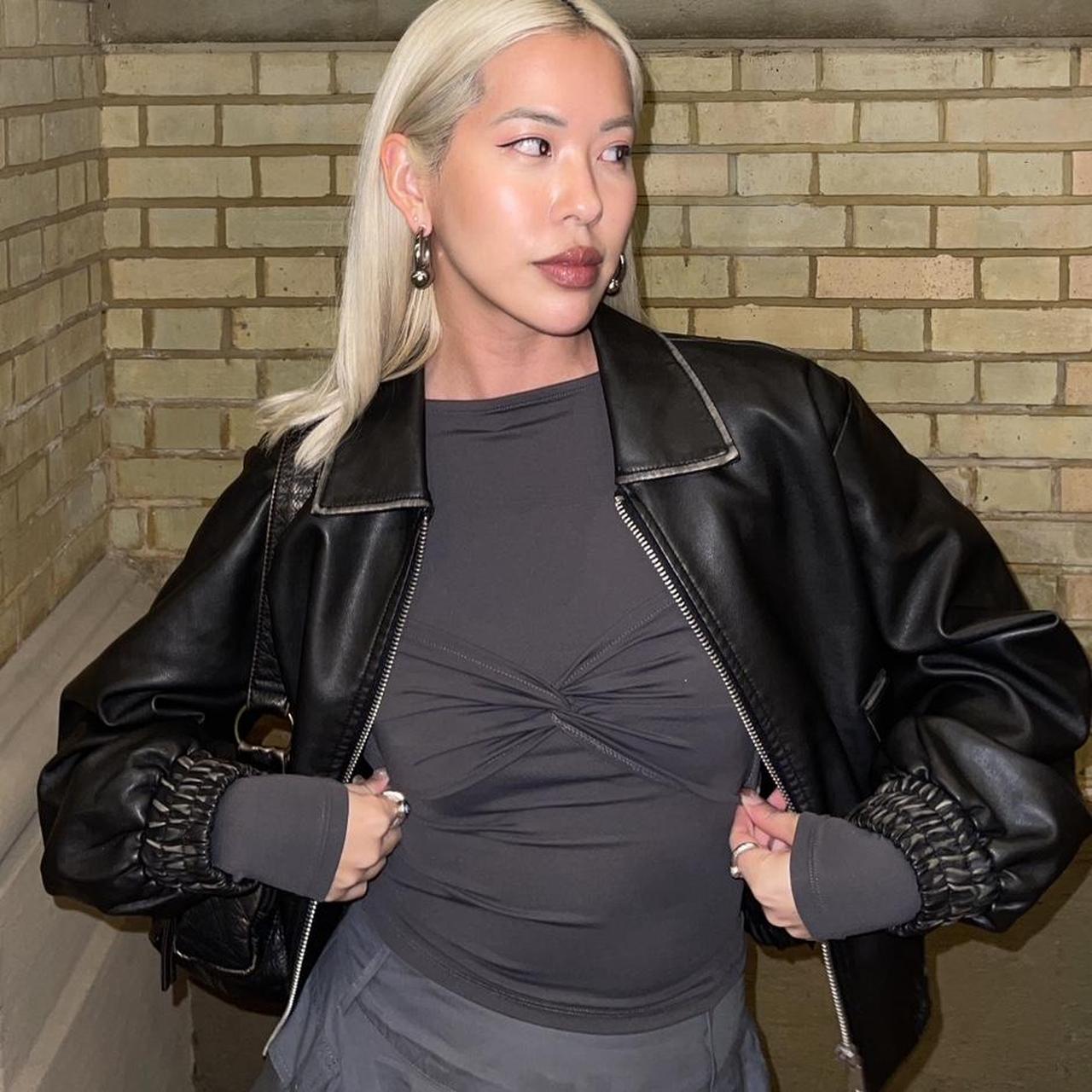 Grey Top -orseund iris style -ASOS xs - Depop