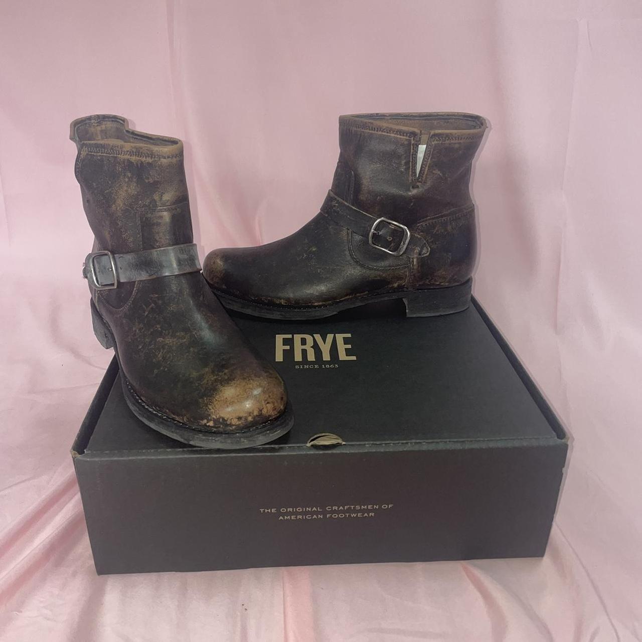New with the box Frye boots. super cute brown color... - Depop