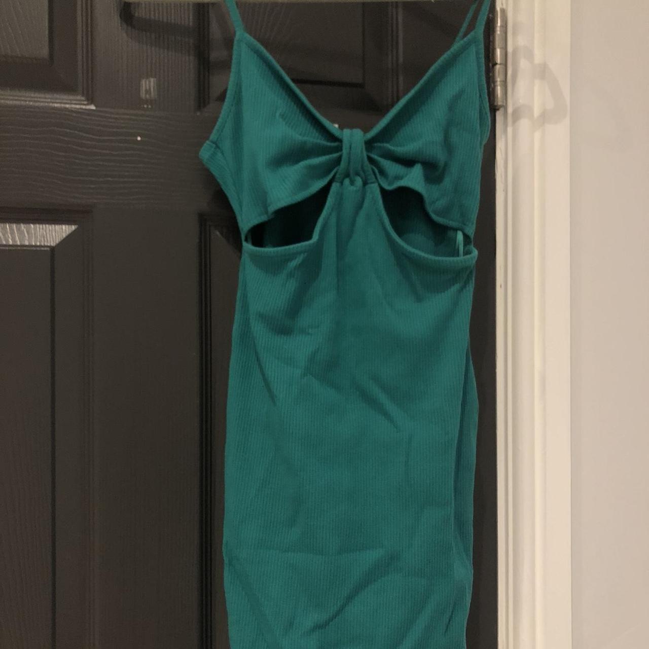 Primark Green mini dress Size 12 Only worn once in... - Depop