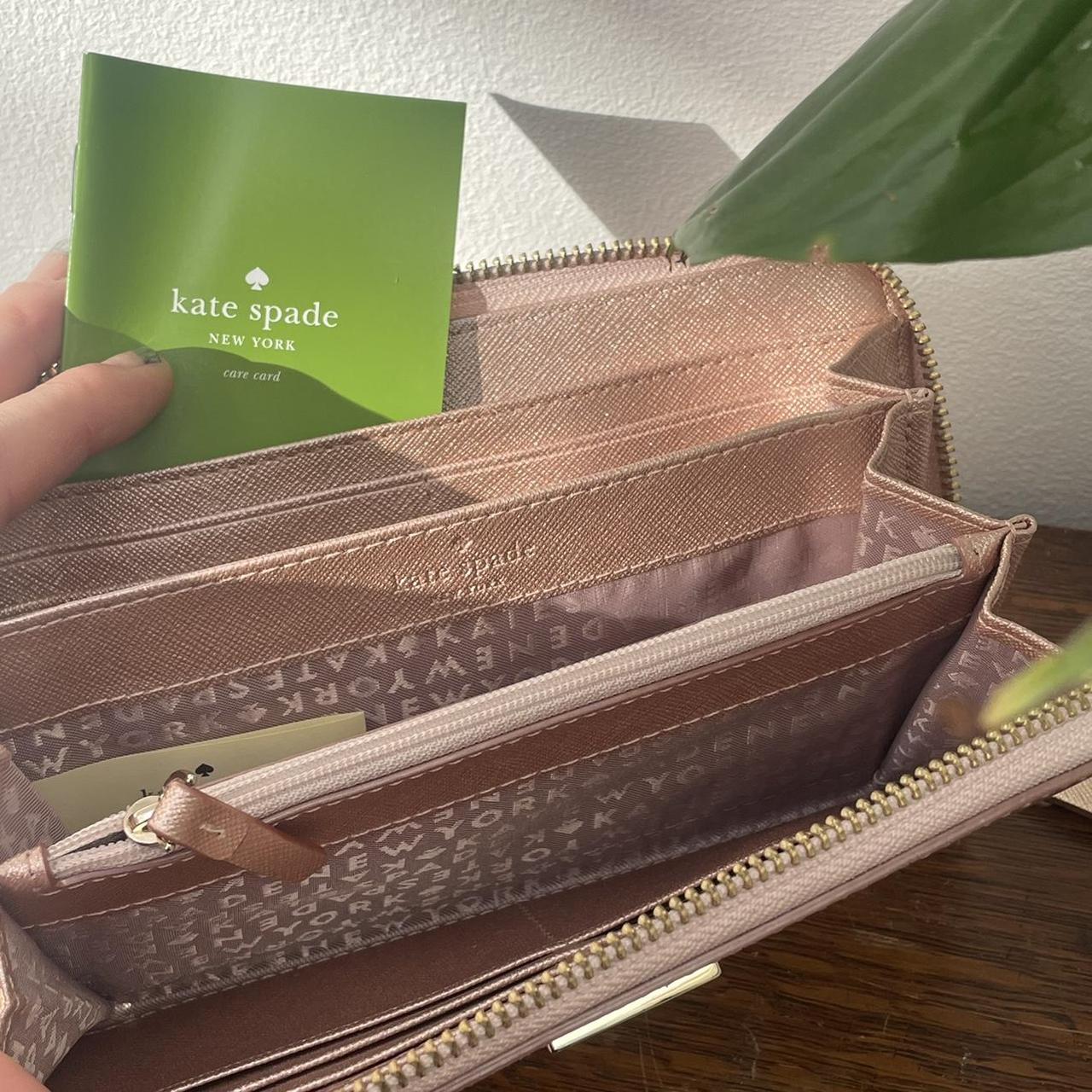 Gold brand new Kate Spade purse Zip compartment... - Depop