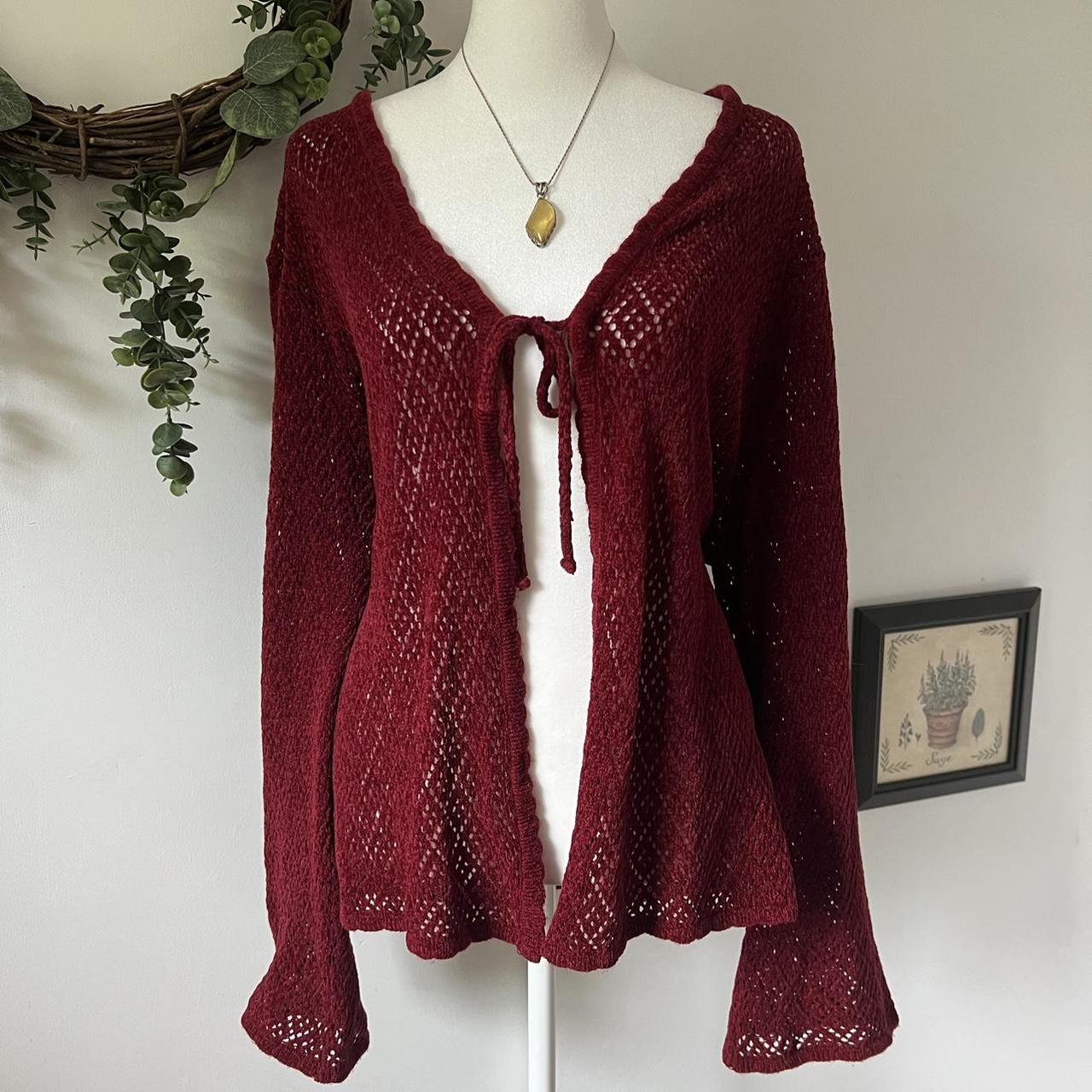 red velvet whimsigoth cardigan ☾ Red velvet... - Depop
