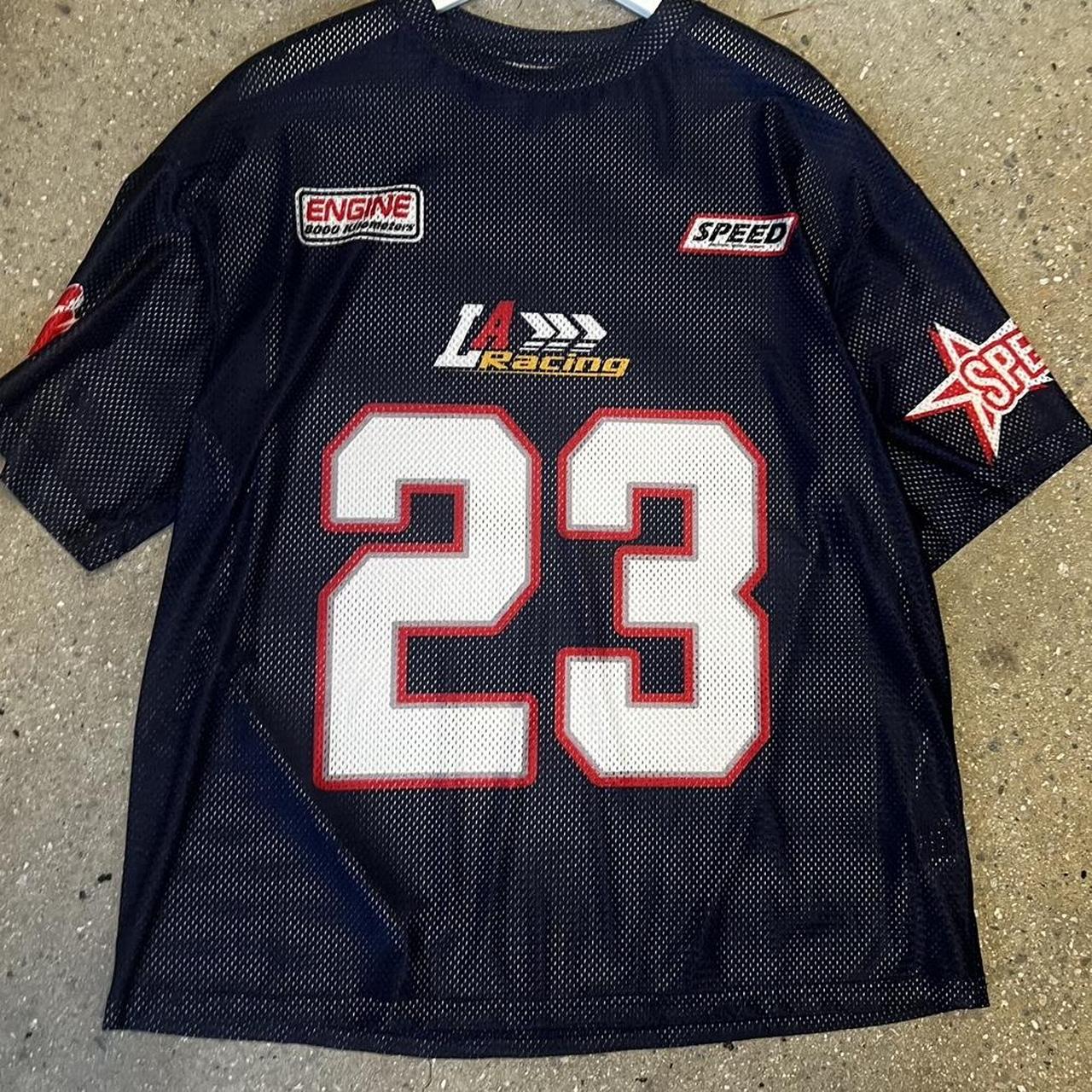 2XL PLUS SIZE / OVERSIZED LA Racing black and red... - Depop