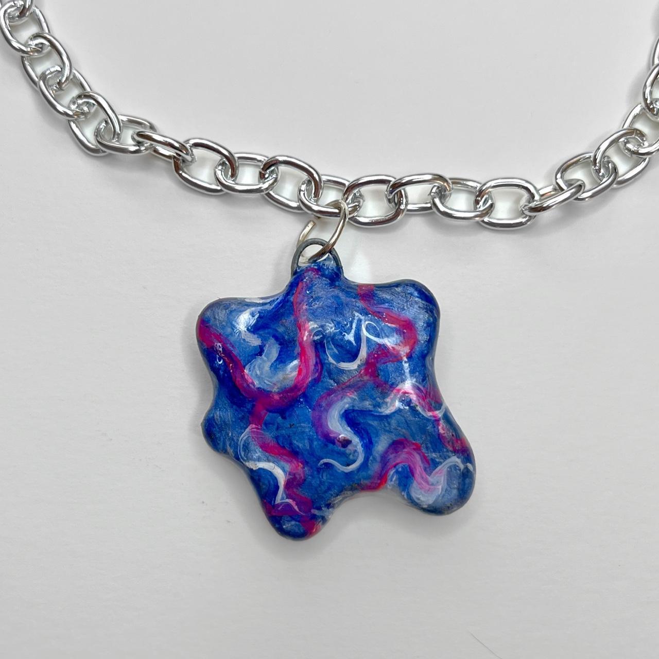 Silver clown vintage arcade token polymer clay charm... - Depop