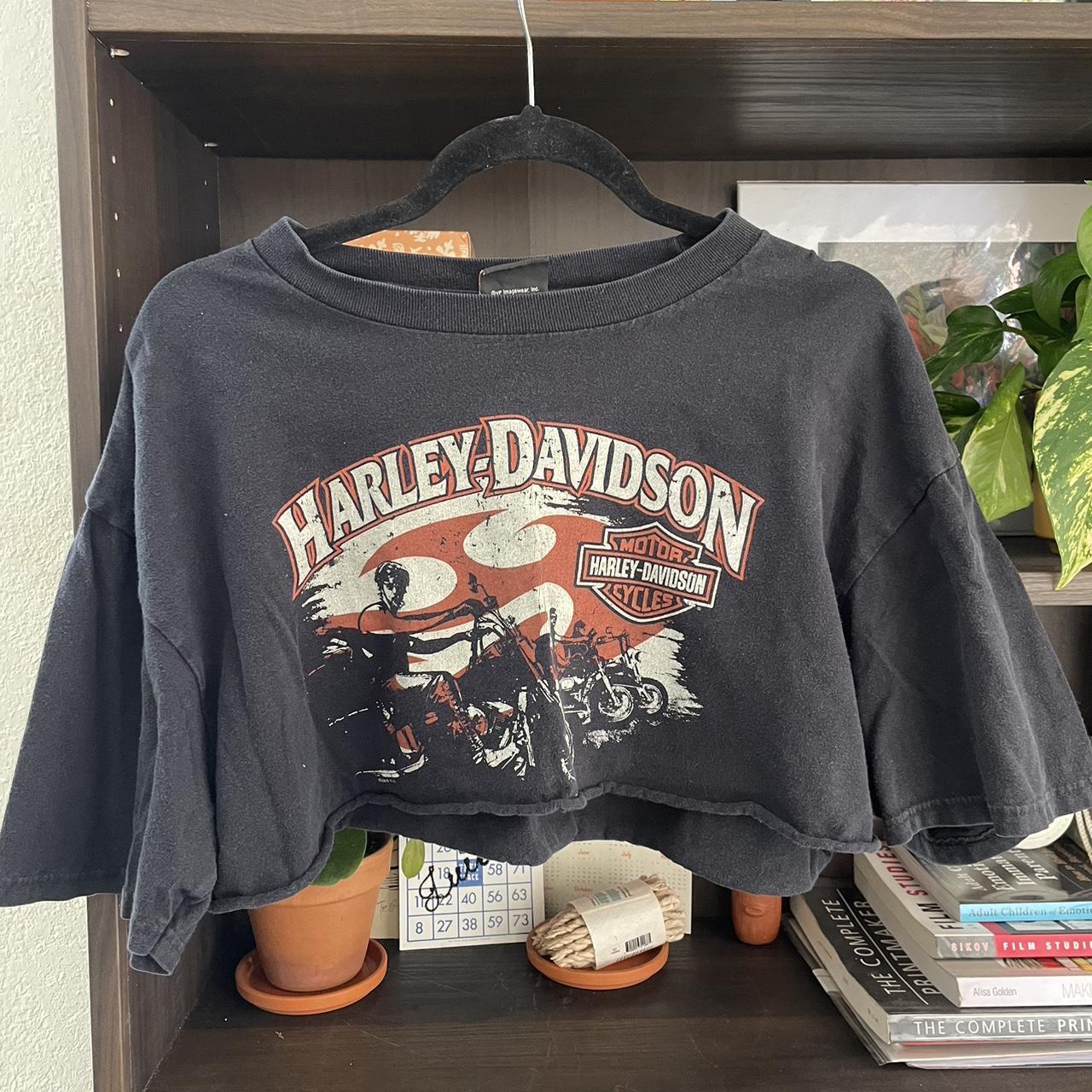 Very loved & worn HARVEY DAVIDSON TEE 🧨 ⭐️ VERY HIGH... - Depop