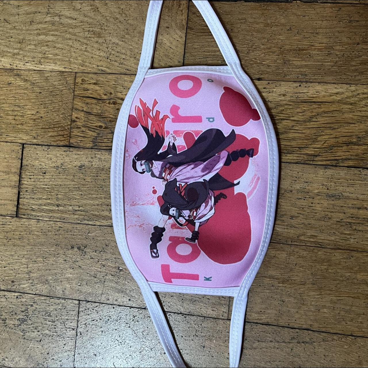 demon slayer anime nezuko rave mask + tanjiro... - Depop