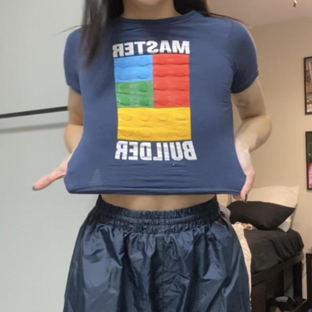 LEGO funny cropped baby tee Goofy ahh top MASTER... - Depop