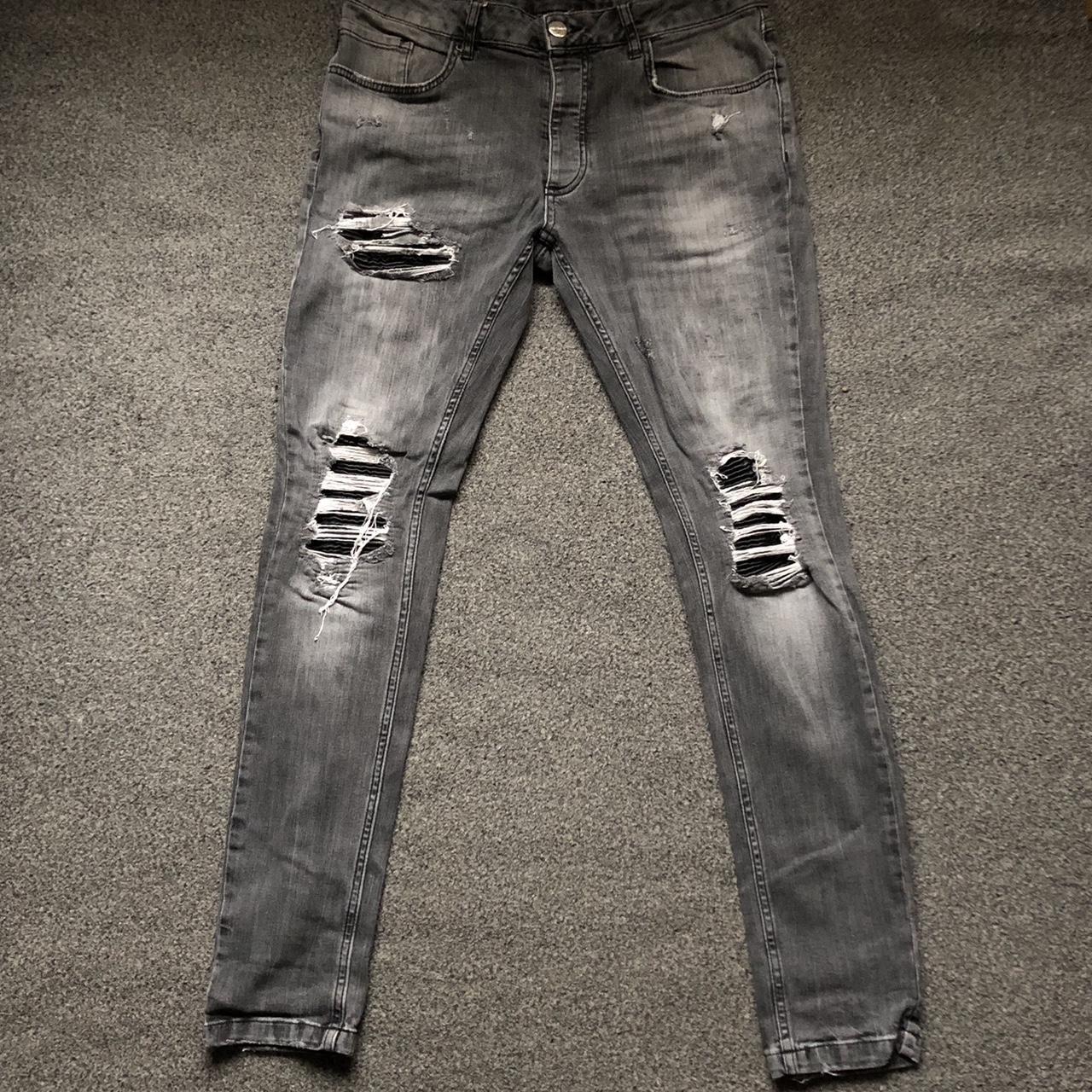 - DRIPMADE Denim Jeans - Skinny/Tapered Fit - Size... - Depop