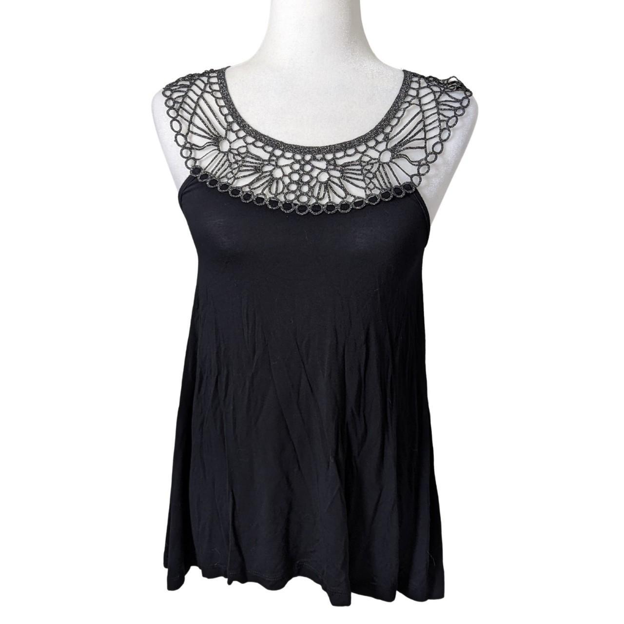 Black Glitter Cutout tank Size small brand kenar.... | Depop