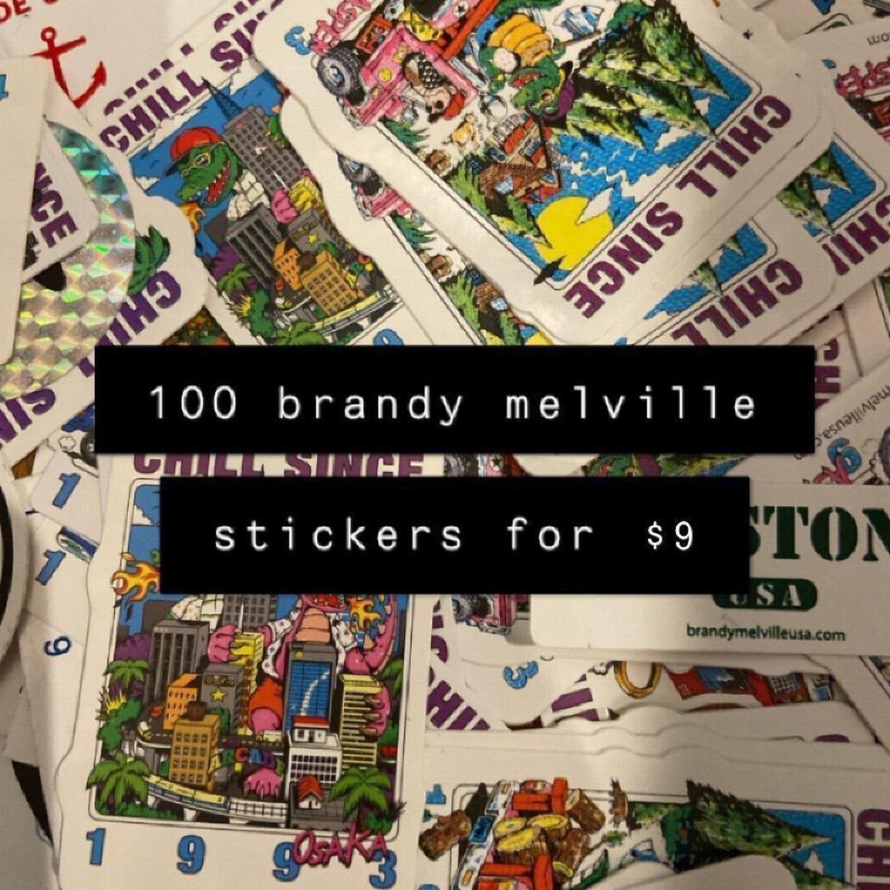 100 Brandy Melville stickers for $9 #stickers - Depop