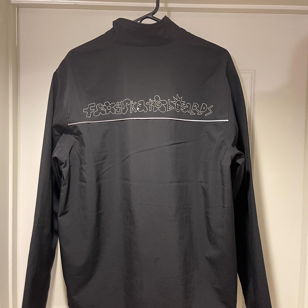 //Black frog skateboards rain jacket,... - Depop