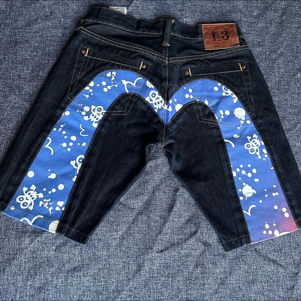 denim evisu jorts. so leng and would say they’re... - Depop