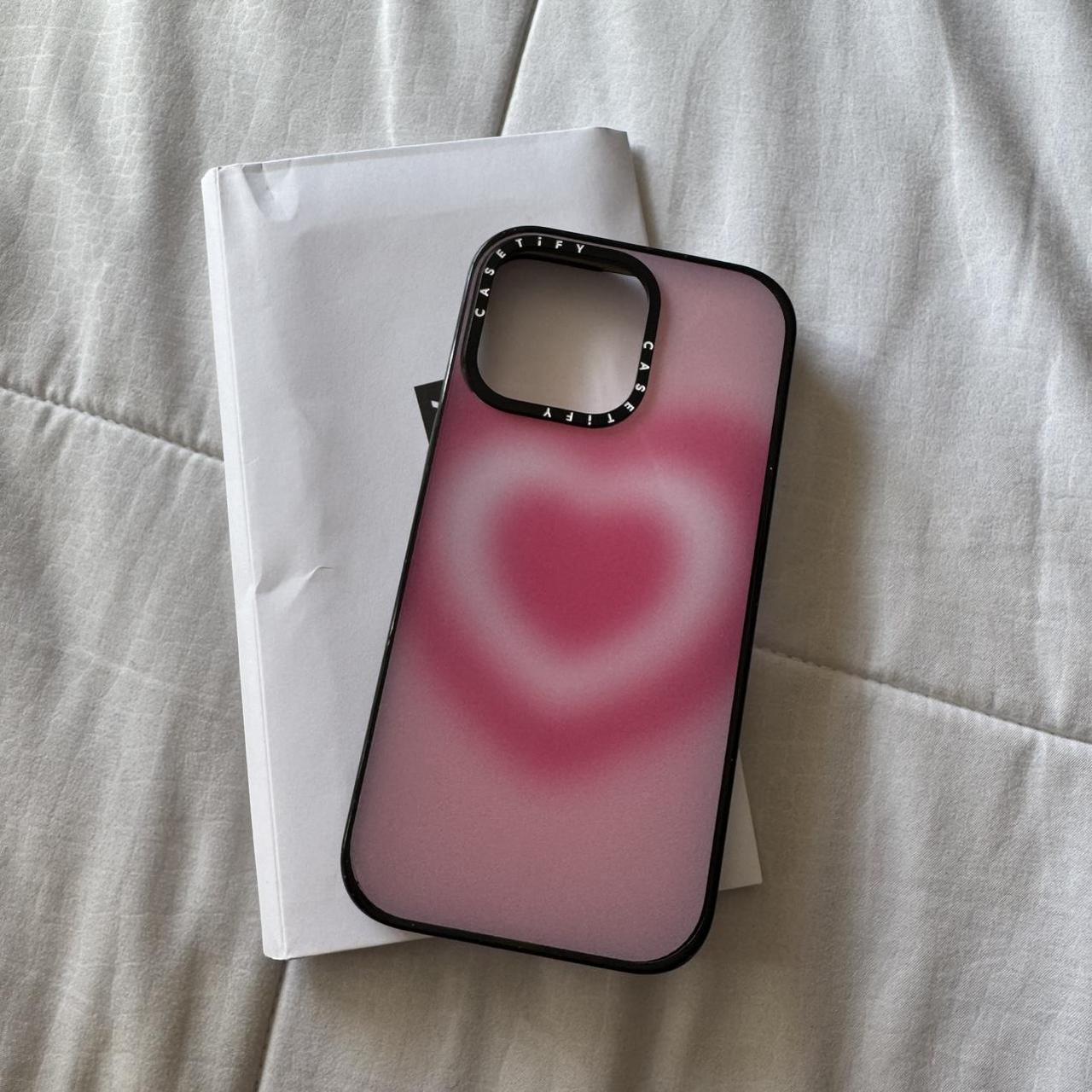 Casetify pink heart iPhone 15 pro max case • in... | Depop