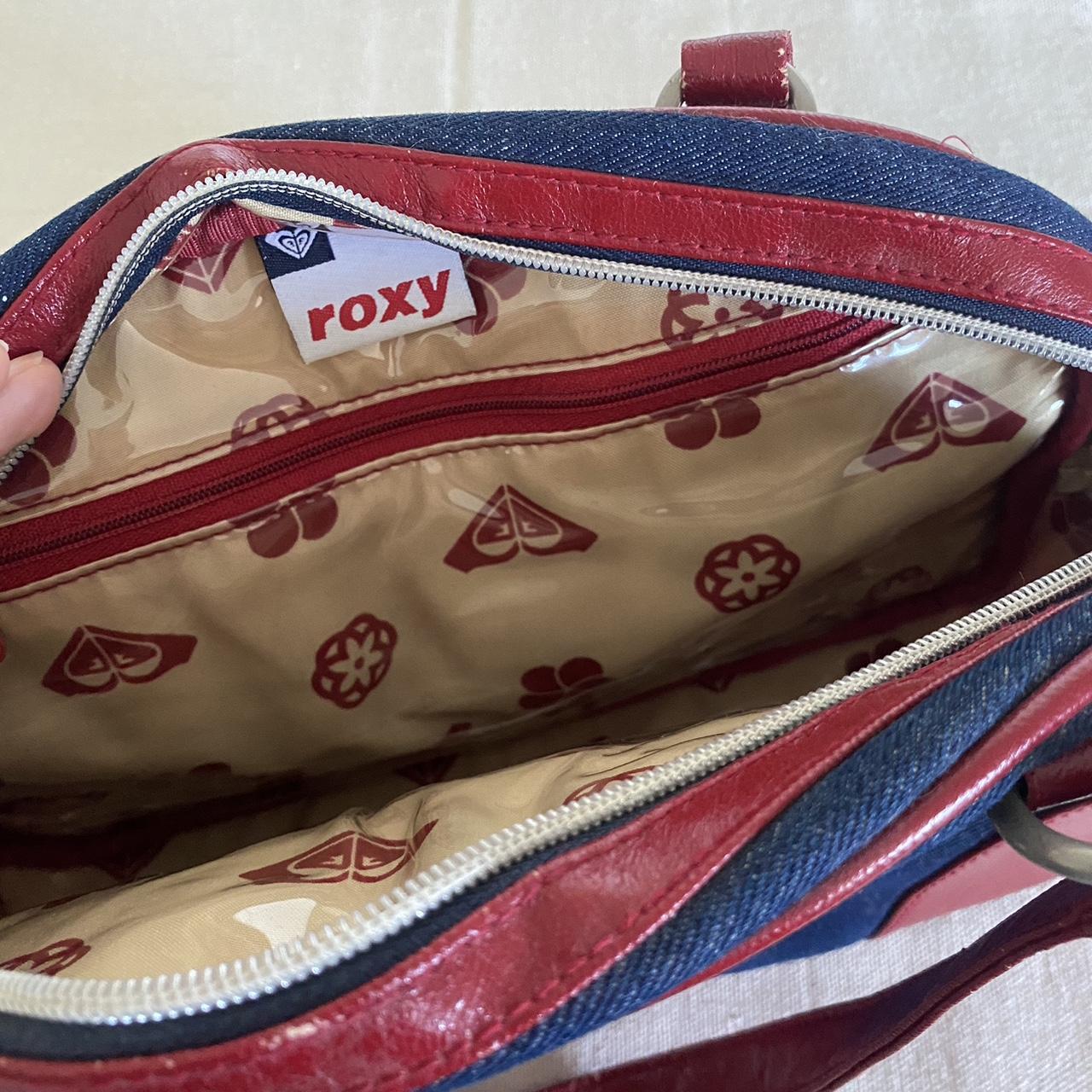 Vintage Roxy bag Super cute denim and red style... - Depop