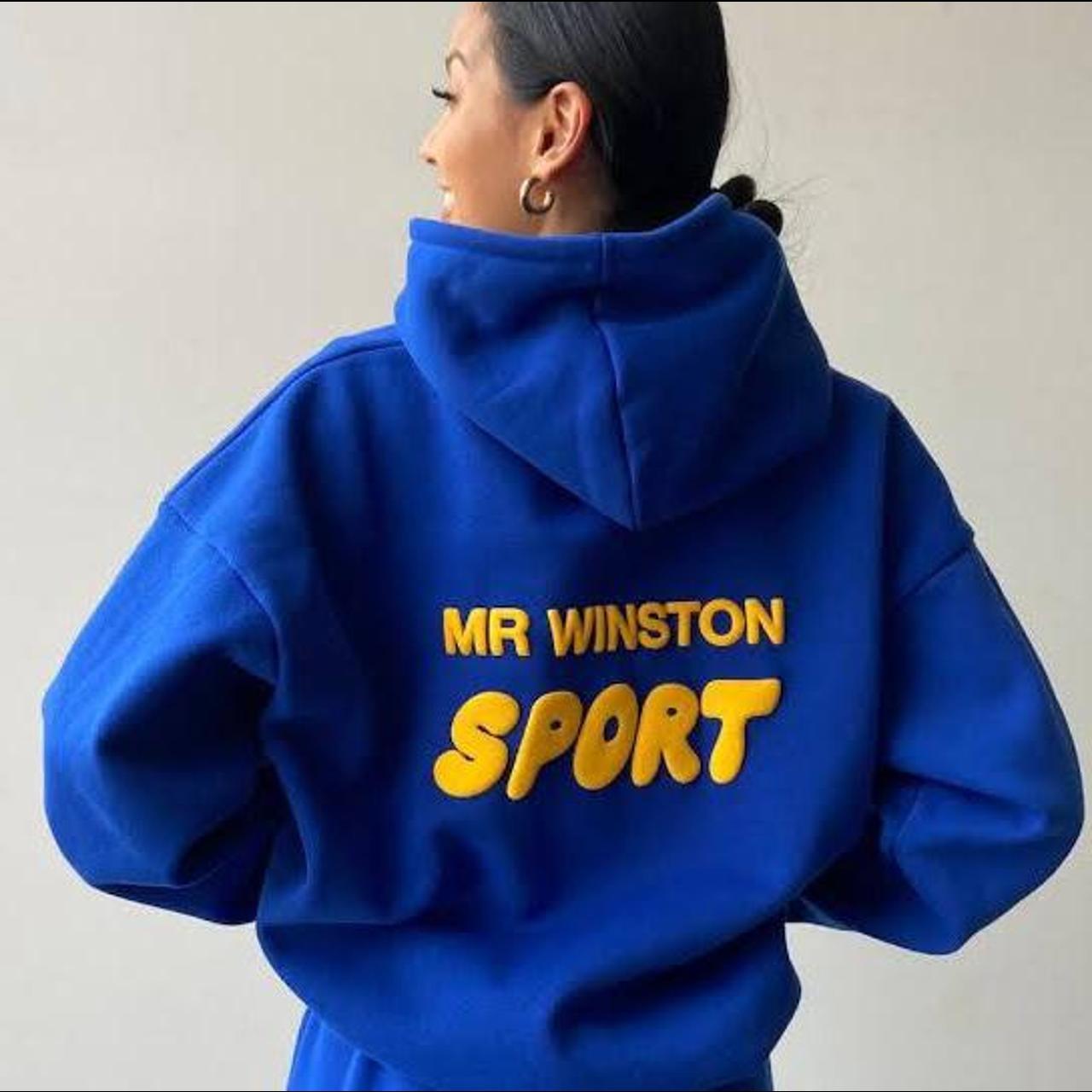 Mr Winston Royal Blue Puffed hoodie 🤩 -size S -has... - Depop