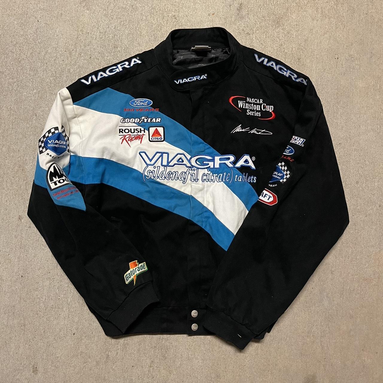 Vintage NASCAR Racing Viagra jacket SIZE XL - Depop