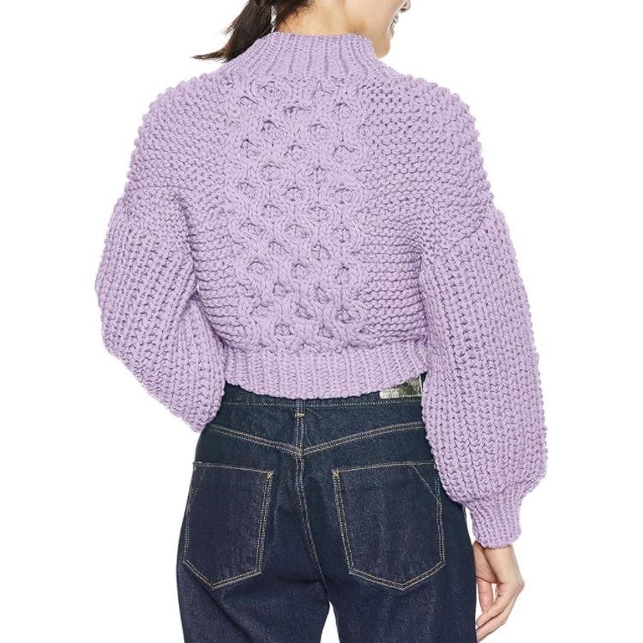 💟 SNIDEL 💟 Chunky Cable Knit Wool Jumper in Lilac -... - Depop