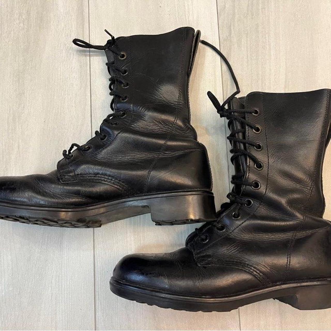 British 60s paracord combat boots - size 41, 264 mm... - Depop