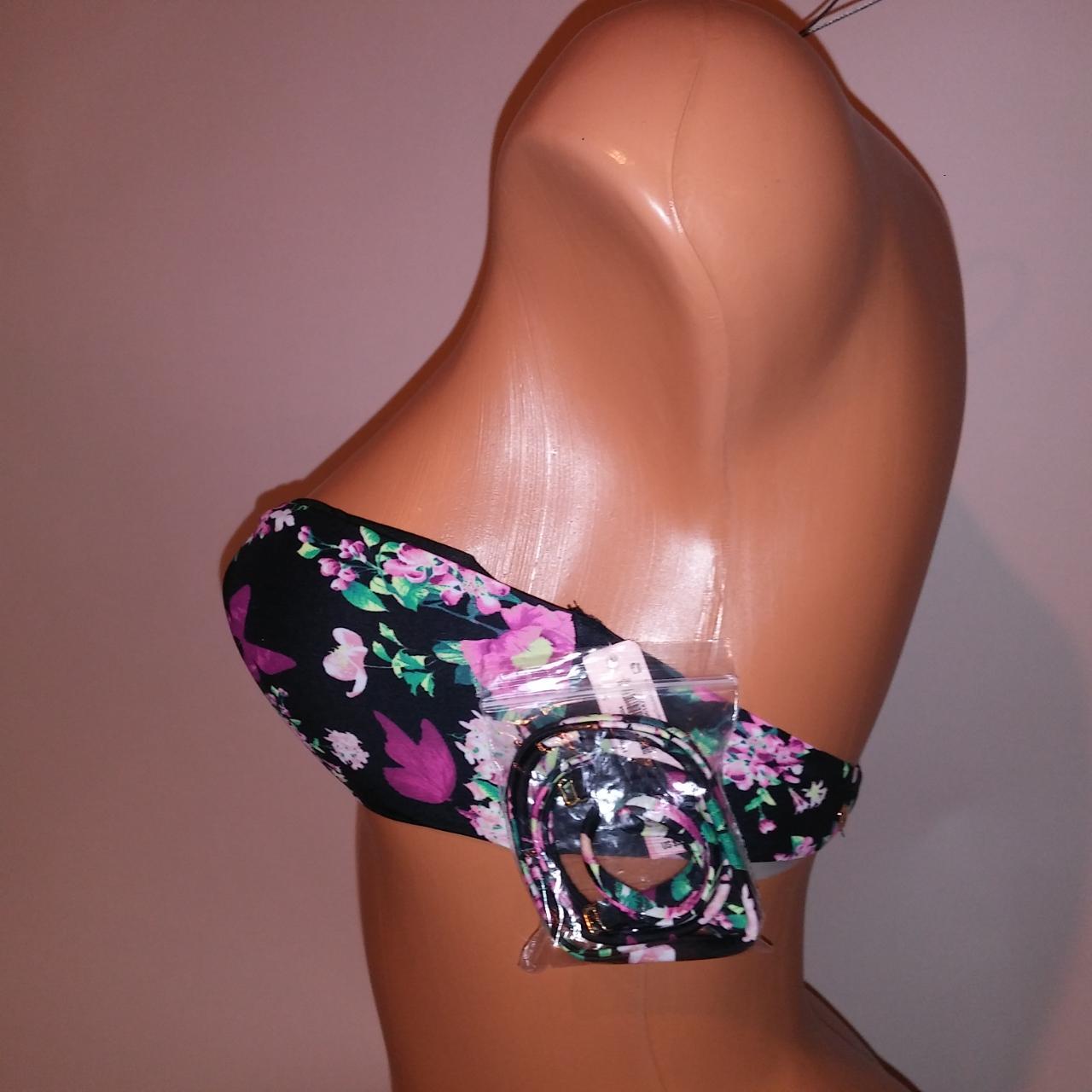 Victoria Secret Swim Bikini Top Xs Bandeau Black Depop