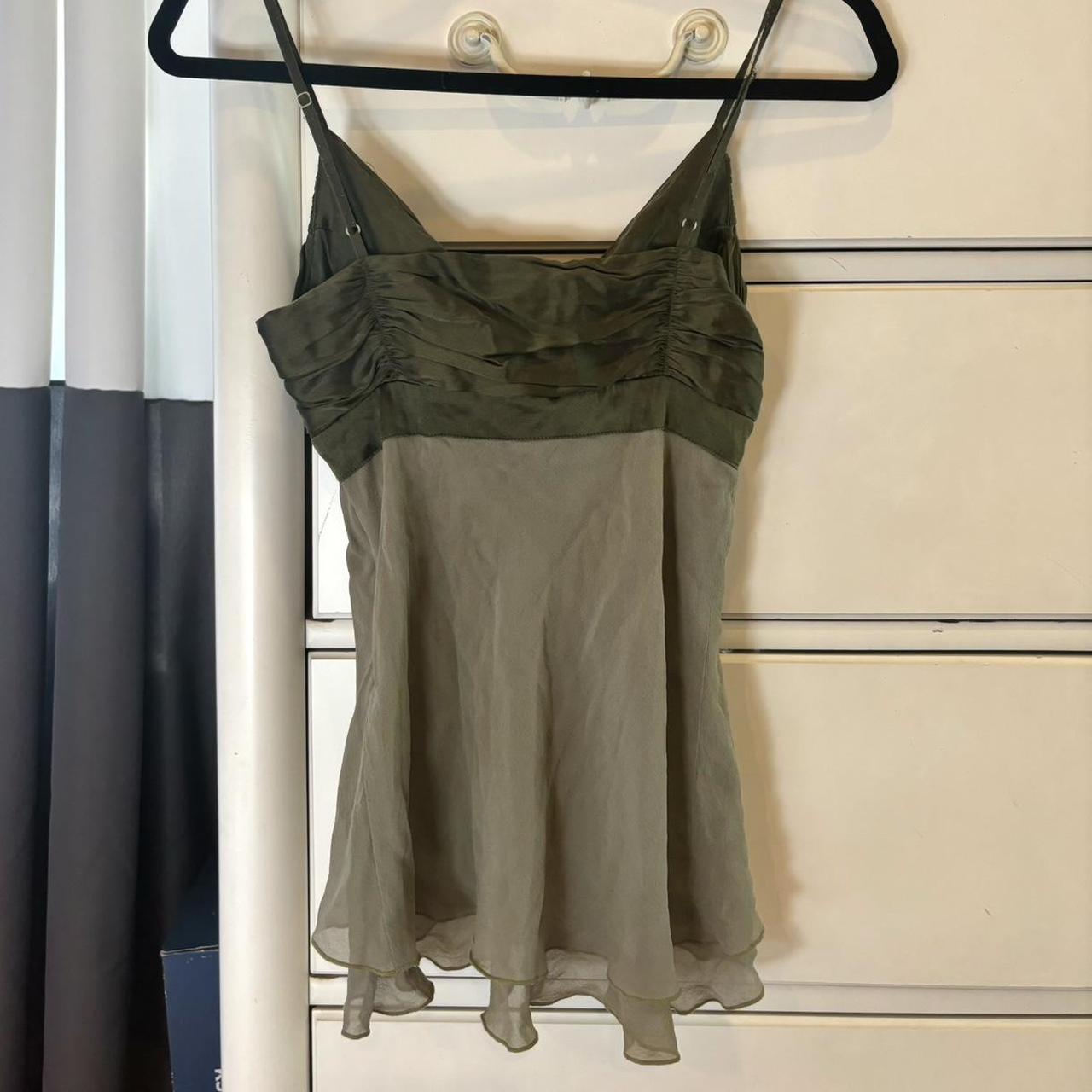 Vintage y2k forest green Bebe cami top! Has a... - Depop