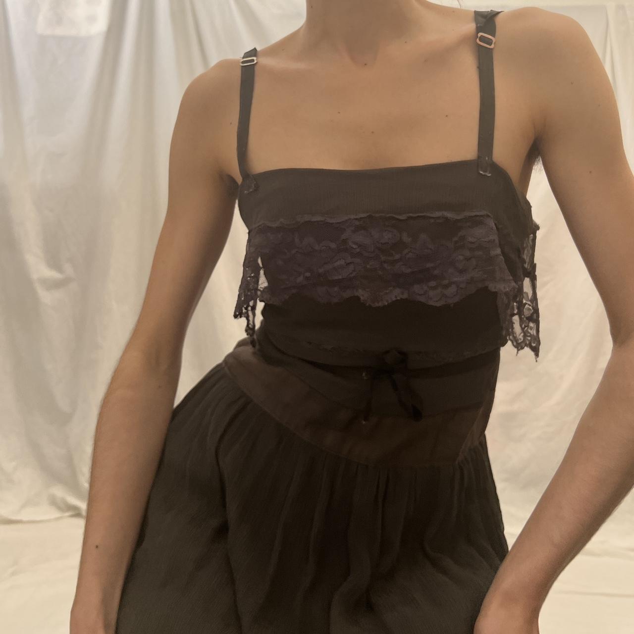 late 90s early 00s midi silk blend dress ... - Depop