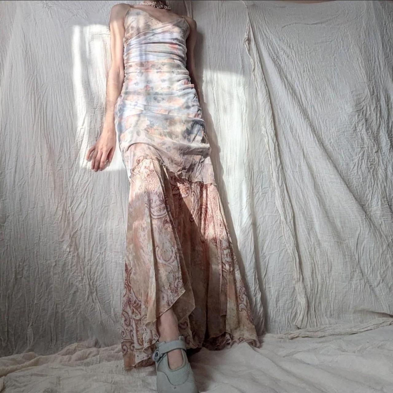 Beautiful late 90s early 00s dress Lovely mesh/soft... | Depop