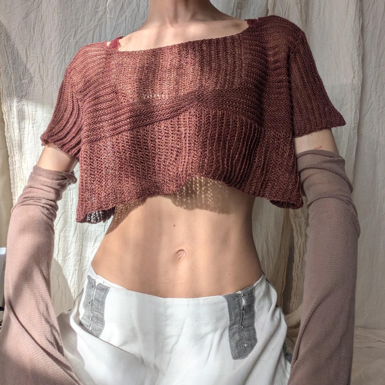 Sarah Pacini top Beautiful red /burgundy short... | Depop