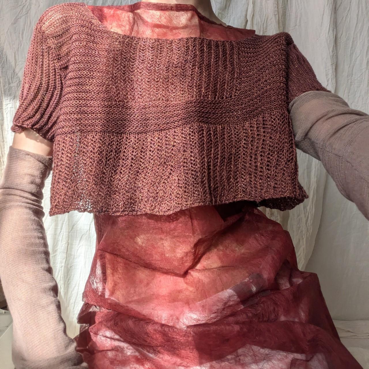 Sarah Pacini top Beautiful red /burgundy short... | Depop