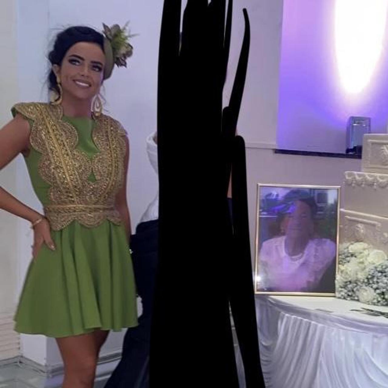 Selling this mark Melia dress and fascinator like... - Depop