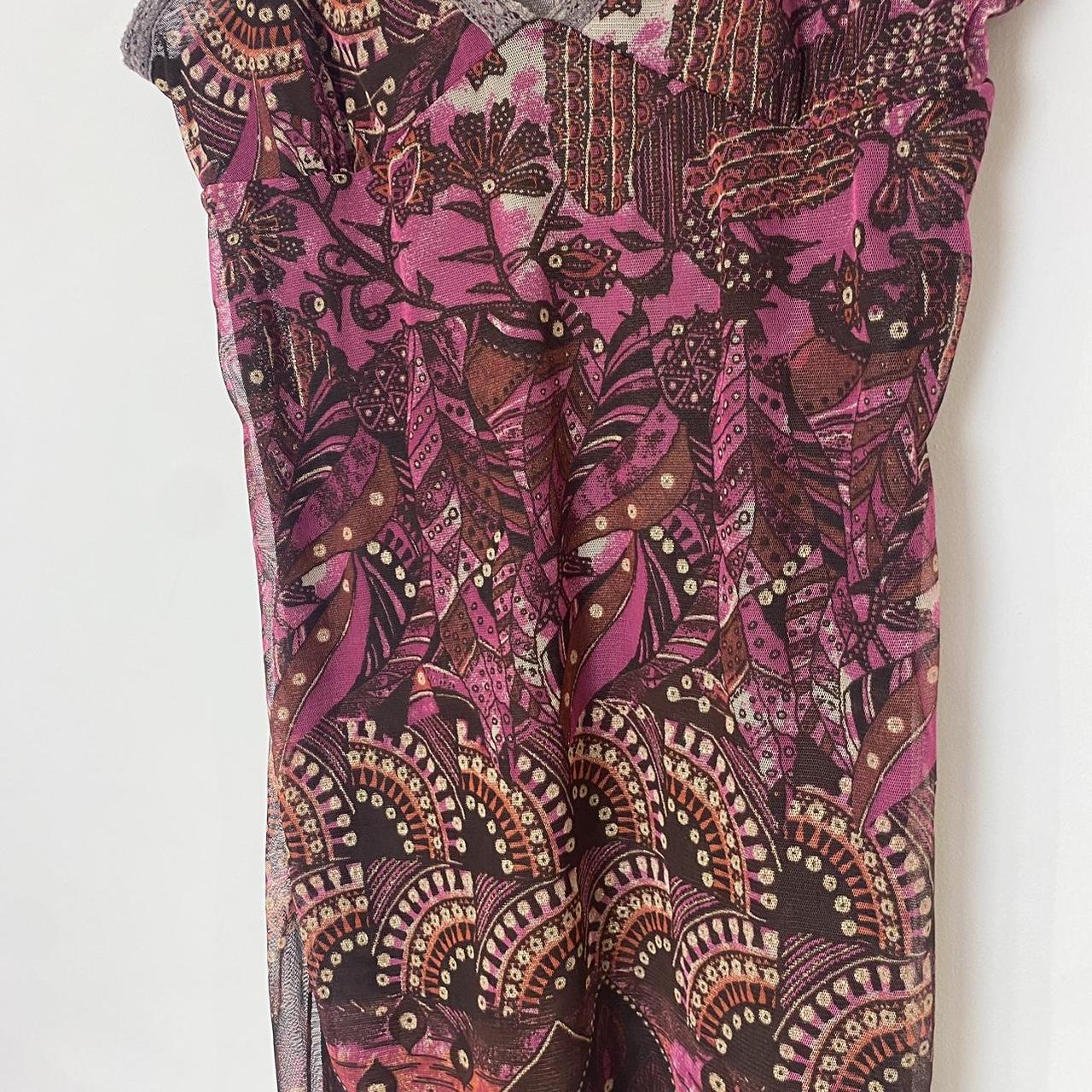 Gorgeous vintage 2000s layered mesh grungey mini... - Depop