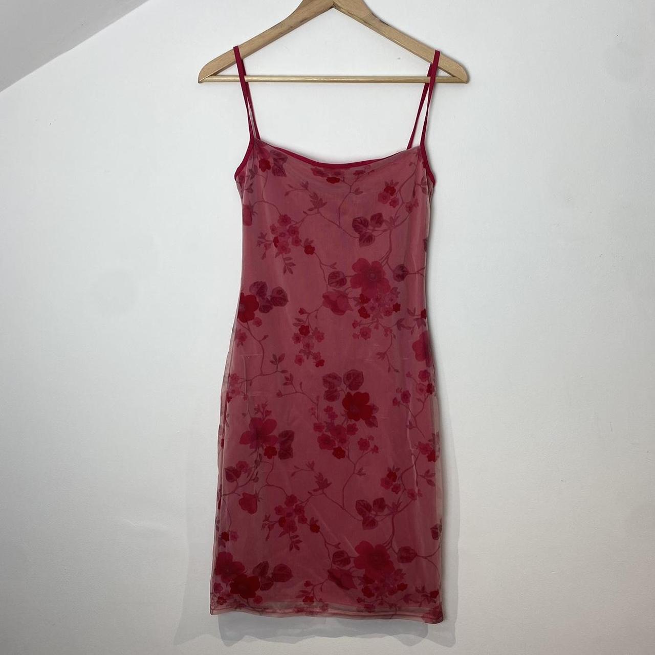 Vintage 1990s old white label topshop pink layered... - Depop