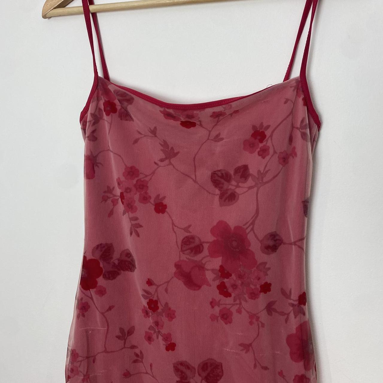 Vintage 1990s old white label topshop pink layered... - Depop