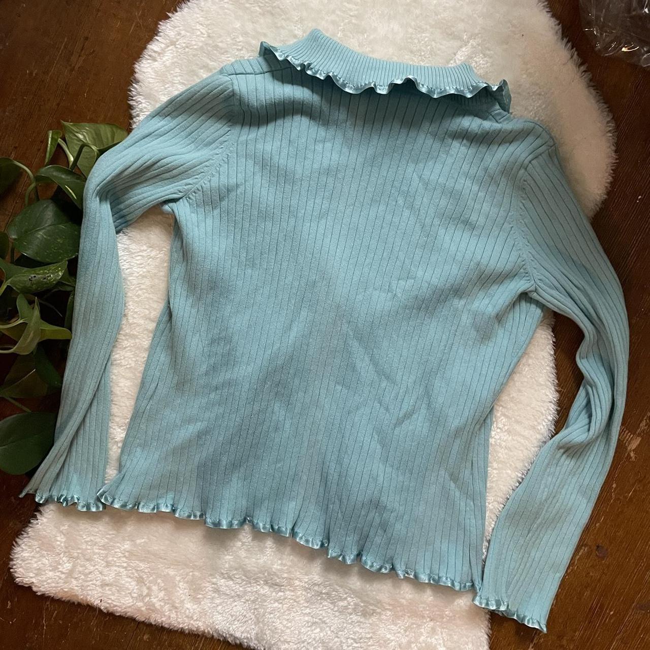 Balletcore sweater. The prettiest robins egg blue... - Depop