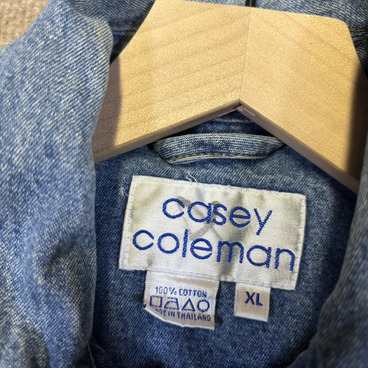 Vintage 90s Casey Coleman Embroidered Dogs Denim... - Depop
