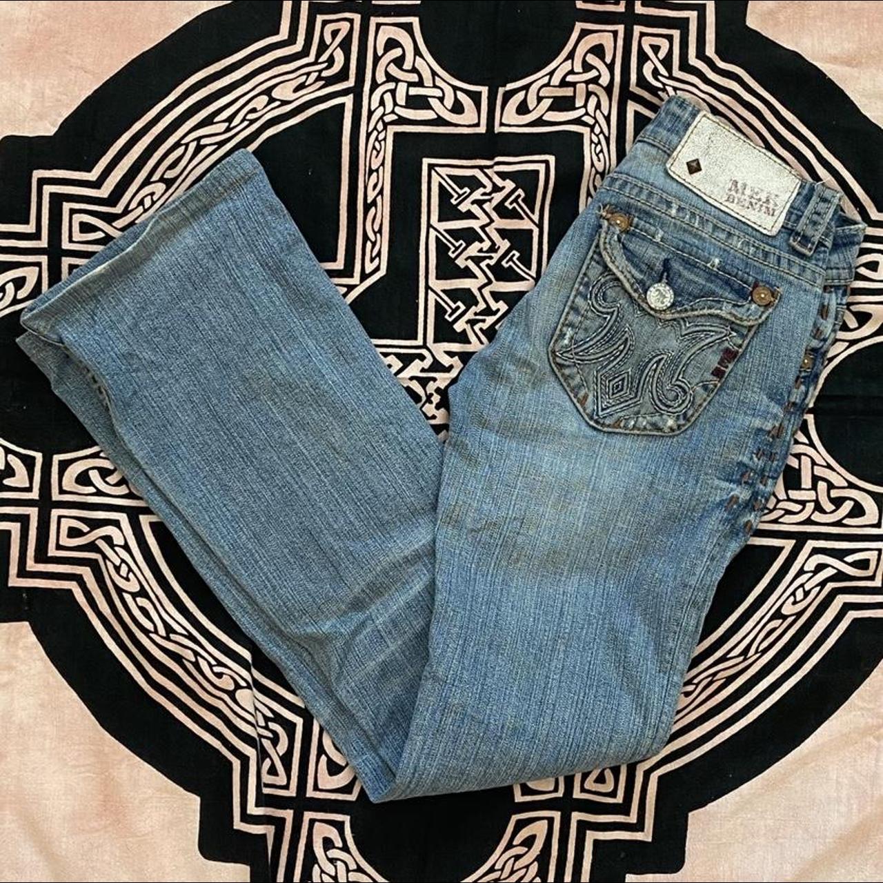 light wash low rise MEK denim jeans! super cute, in... - Depop