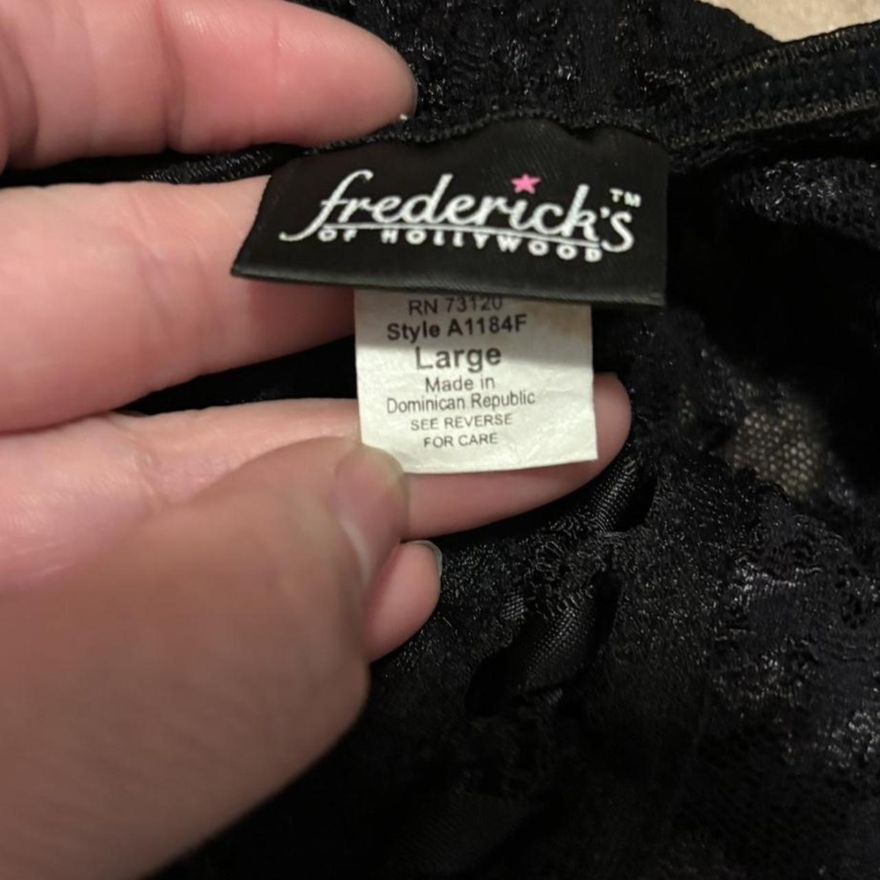 Fredrick’s of Hollywood black sheer lace lingerie... - Depop