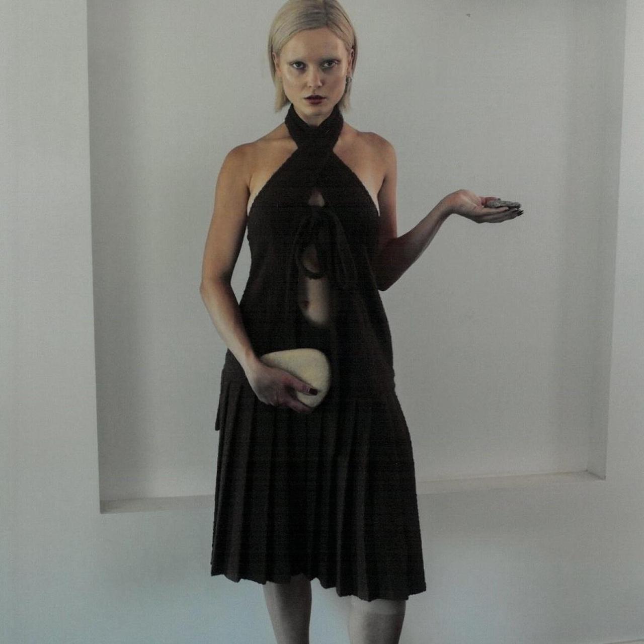 Urte Kat SS24 halter neck backless wool pleated... | Depop