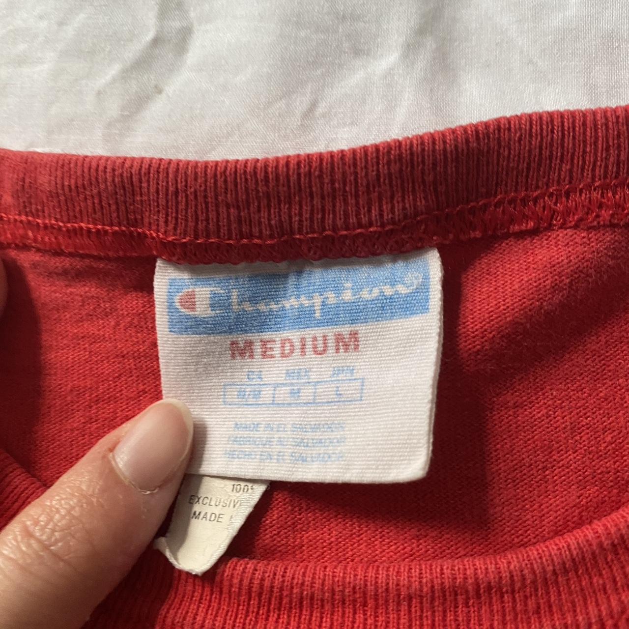 Vintage red champion t shirt, still amazing... - Depop