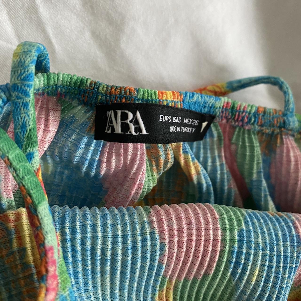 Amazing colourful Zara top! Barely worn and super... - Depop